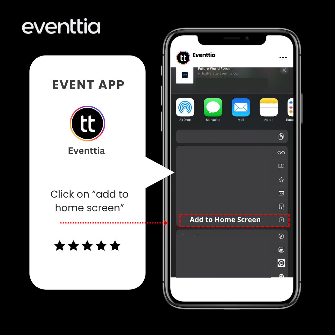 How to install the Event App on your smartphone's screen