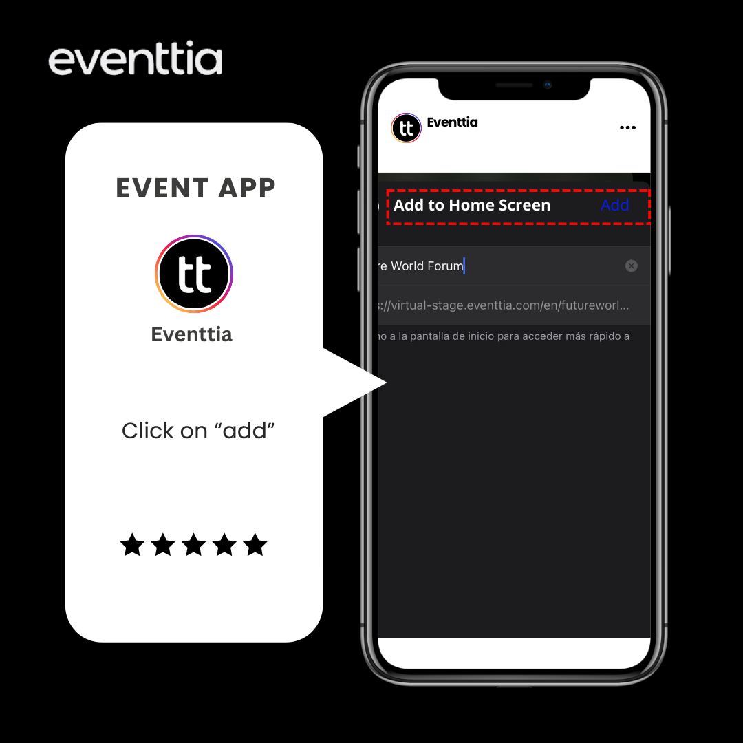 How to install the Event App on your smartphone's screen