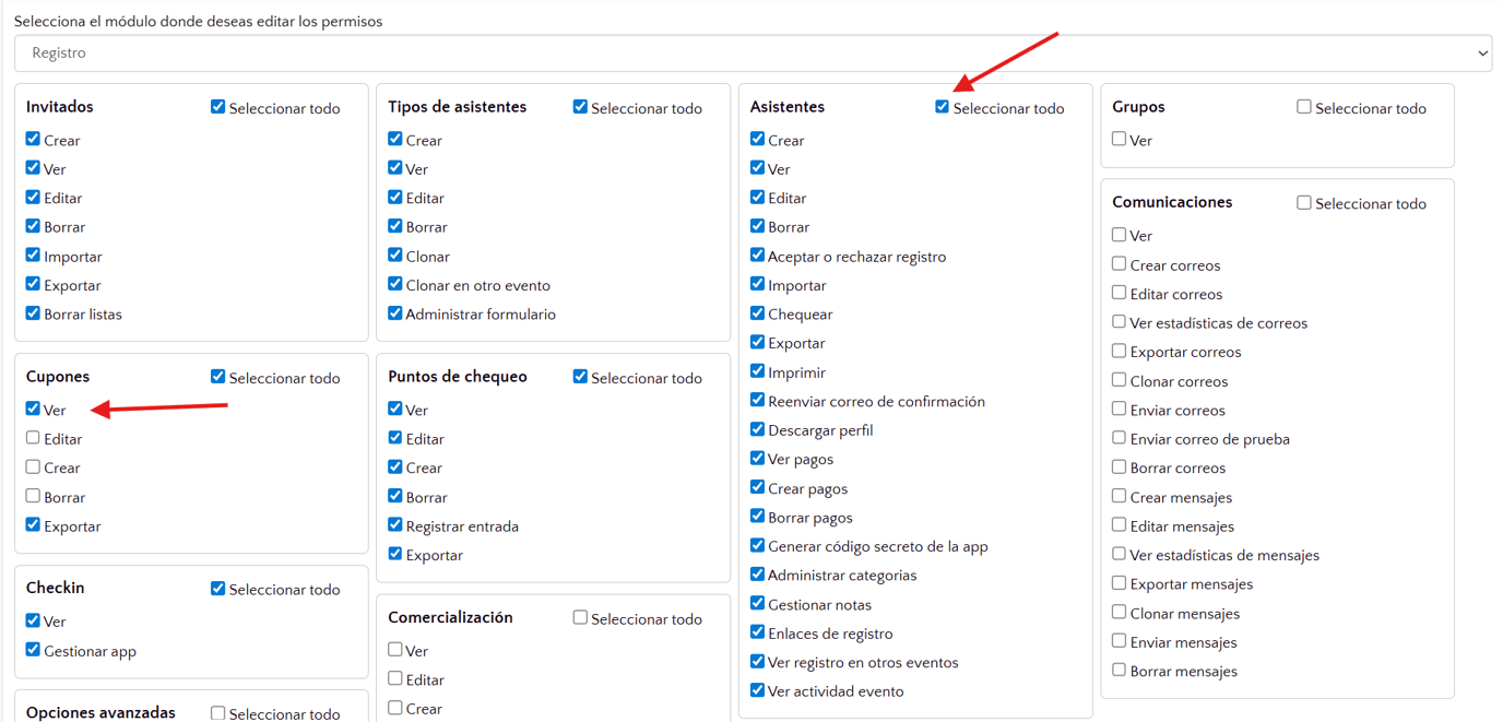 Cómo manejar los permisos de un usuario